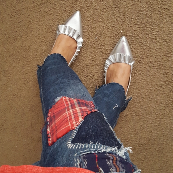 H&M | Shoes | Excellent Condition Hm Silver Shoes | Poshmark